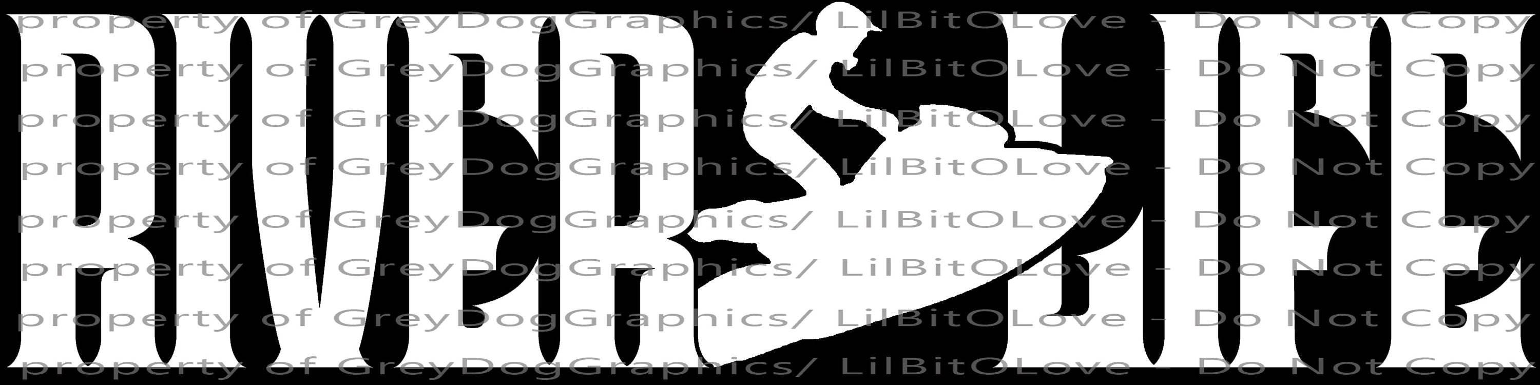 River Life Jetski Vinyl Decal With Jet Ski Sticker Fishing River Lake ...