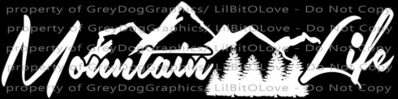 Pine Tree Mountain Life Vinyl Decal Sticker Mountains - Etsy