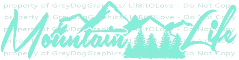 Pine Tree Mountain Life Vinyl Decal Sticker Mountains - Etsy