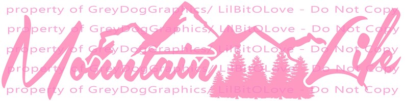Pine Tree Mountain Life Vinyl Decal Sticker Mountains - Etsy
