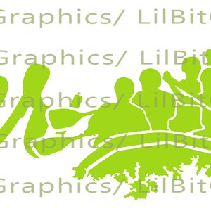 River Life Whitewater Raft in the Center Vinyl Decal Rafting White ...