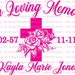 In Loving Memory Cross and Roses Christian Vinyl Decal Name - Etsy