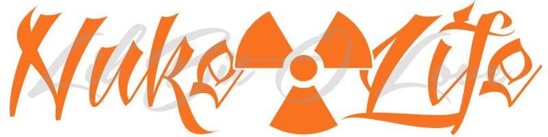 Nuke Life Vinyl Decal Nuclear Sticker Power Plant Radiation - Etsy