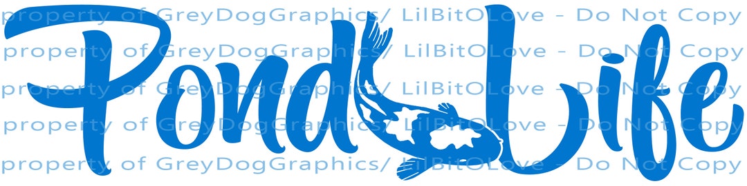 Pond Life Koi Vinyl Decal Sticker Goldfish Decorative Garden Pond ...