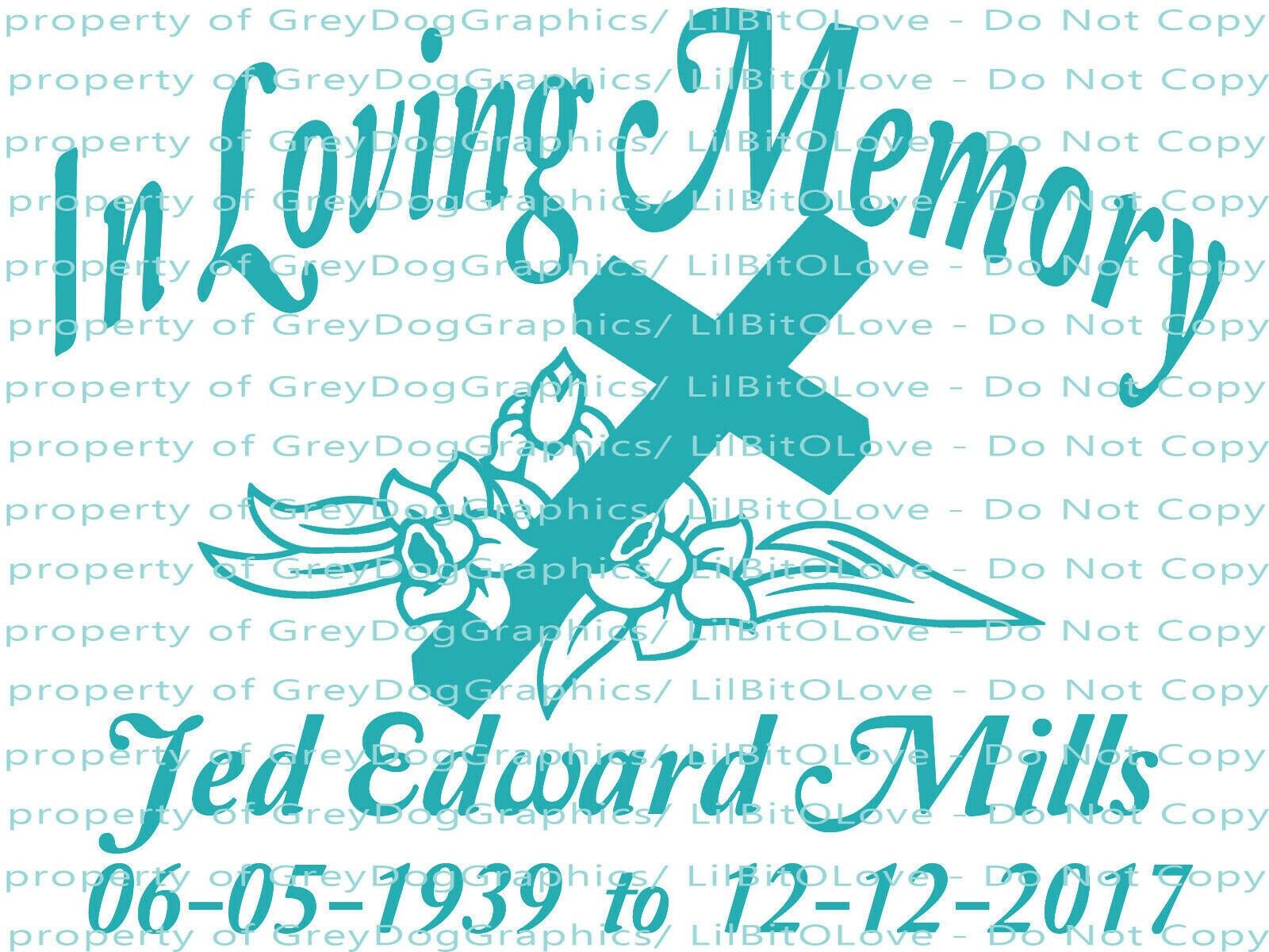 In Loving Memory Cross and Daffodils Christian Vinyl Decal | Etsy