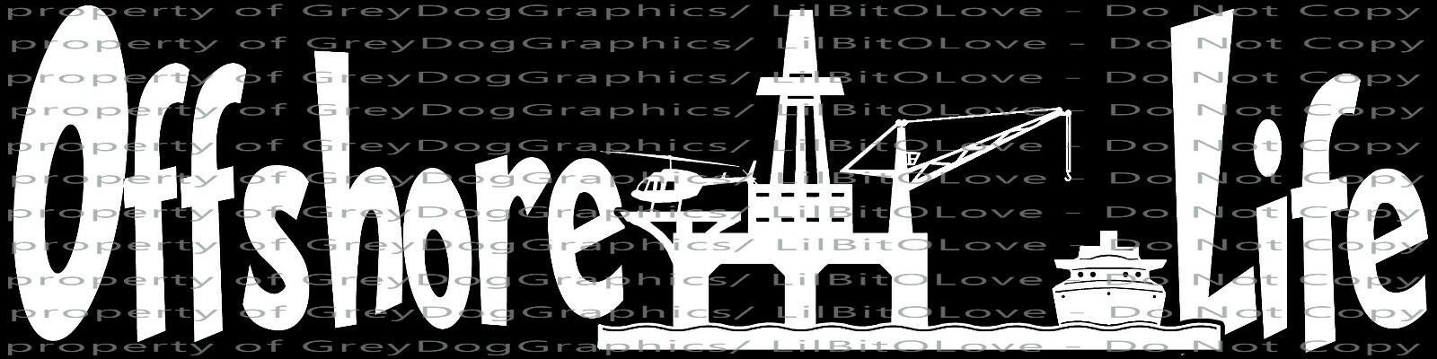 Offshore Life Oil Rig Vinyl Decal Oil Platform Sticker | Etsy