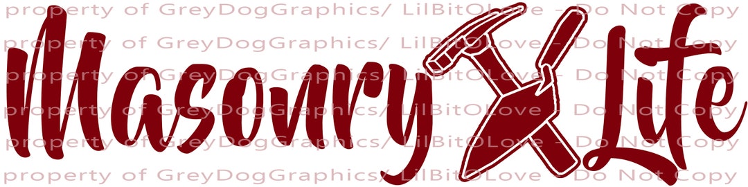 Masonry Life Brick Layer Vinyl Decal Concrete Cement Mason Sticker ...