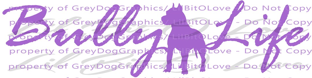 Bully Life Vinyl Decal Sticker Pit Bull Script Dog - Etsy