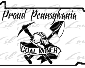 PA Pennsylvania Coal Miner Mining Sticker Paper Paper & Party Supplies ...