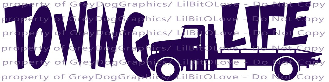 Towing Life Flatbed Vinyl Decal Sticker Tow Truck Accident Clearing - Etsy