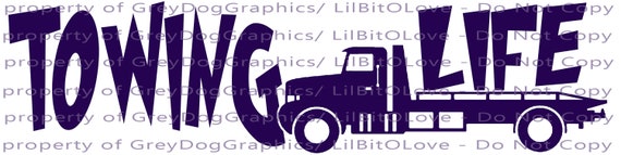 Towing Life Flatbed Vinyl Decal Sticker Tow Truck Accident | Etsy