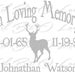 In Loving Memory Buck Deer Stag Vinyl Decal Name Dates Custom ...