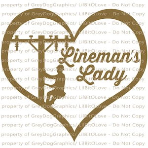 Lineman's Lady Vinyl Decal Sticker Girlfriend Wife Lineman Linemen ...