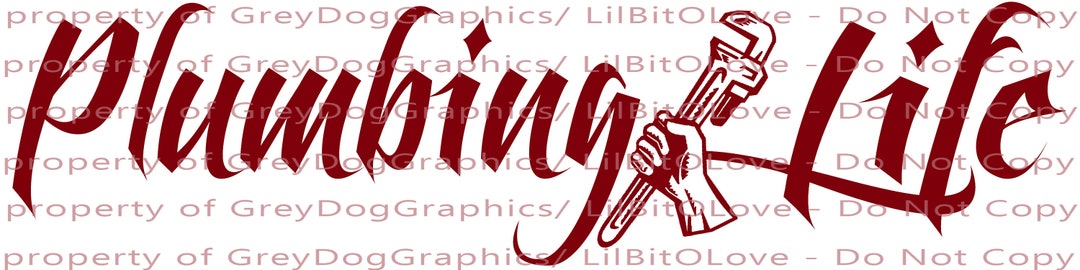 Plumber Sticker Plumbing Life Vinyl Decal Pipe Wrench Pipefitter ...
