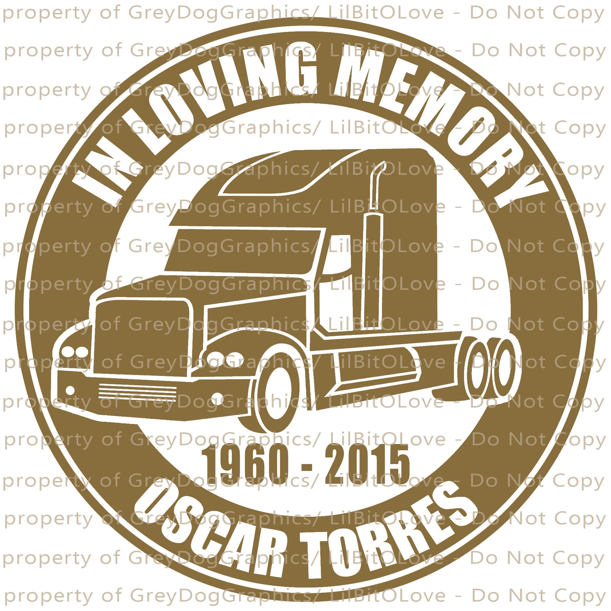 In Memory Semi Truck Driver Vinyl Decal Sticker Personalize | Etsy