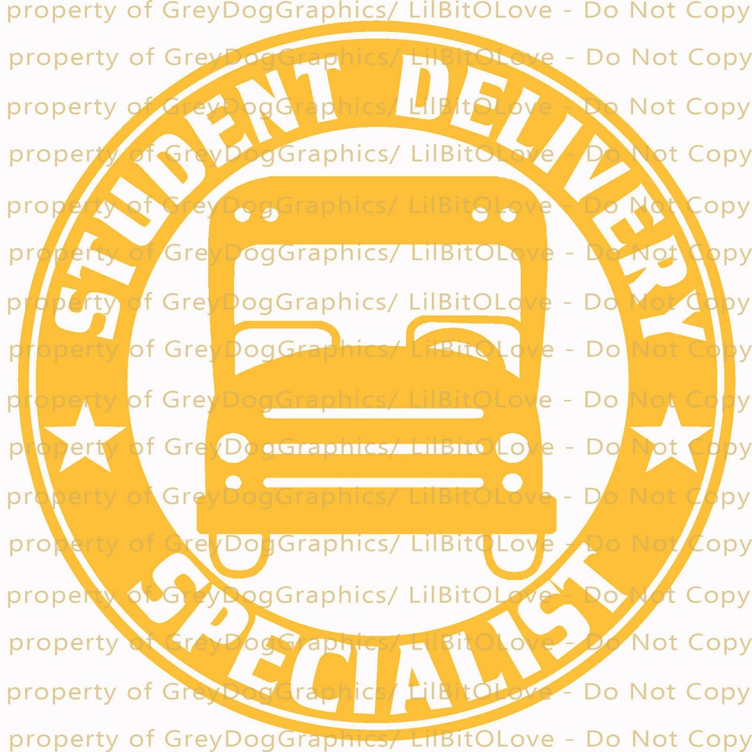 Student Delivery Specialist Vinyl Decal Bus Driver Sticker Driving - Etsy