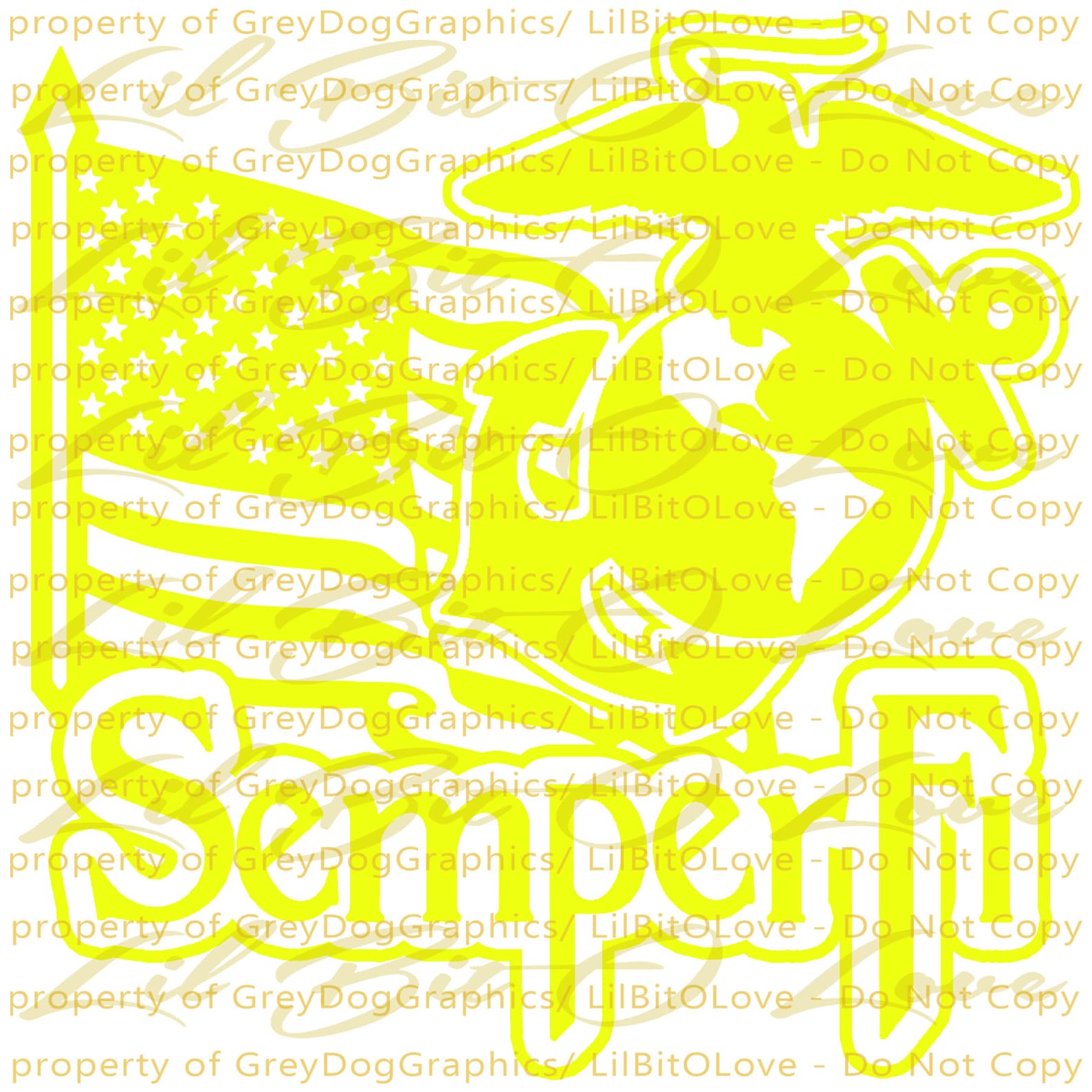 USMC Semper Fi Flag EGA Marines United States Marine Corps Semper ...