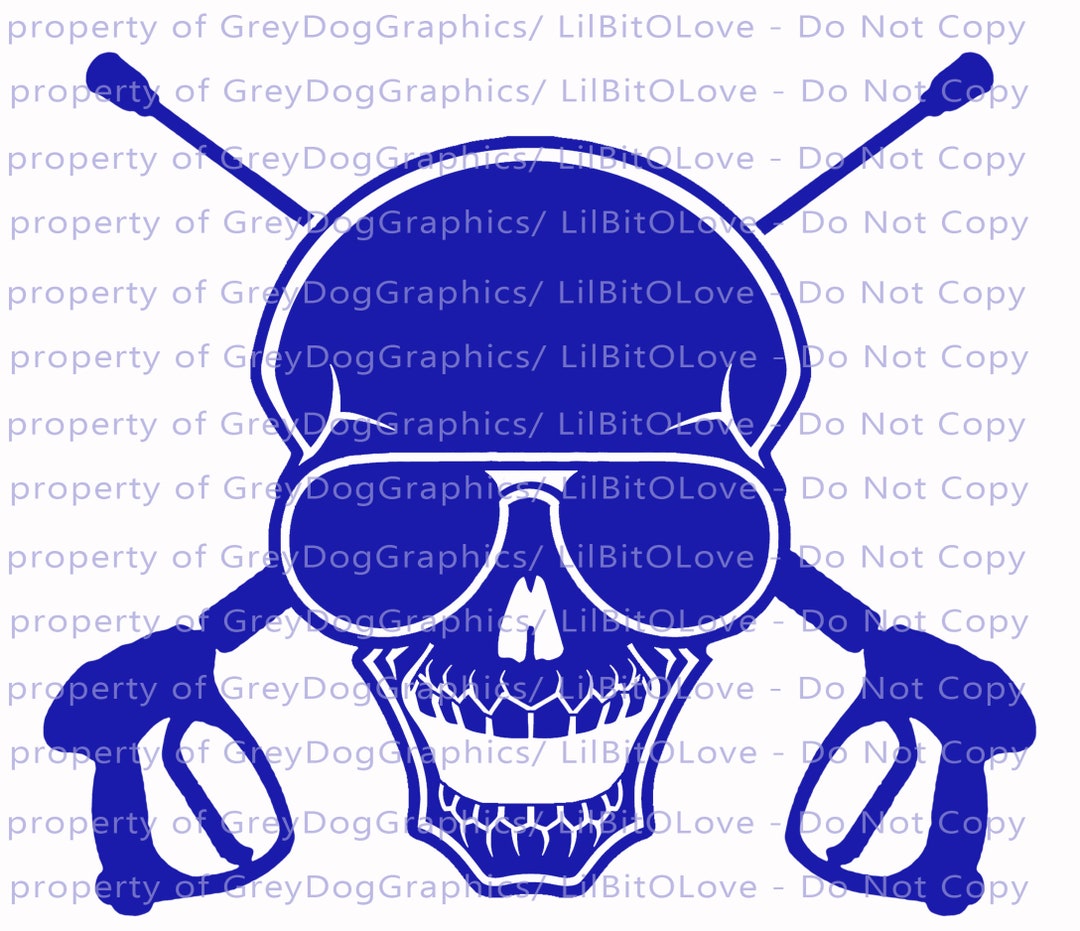 Pressure Washer Washing Wash Skull Vinyl Decal With Sunglasses and ...