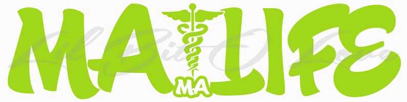 MA Life Caduceus Medical Assistant Vinyl Decal Sticker Nurses - Etsy