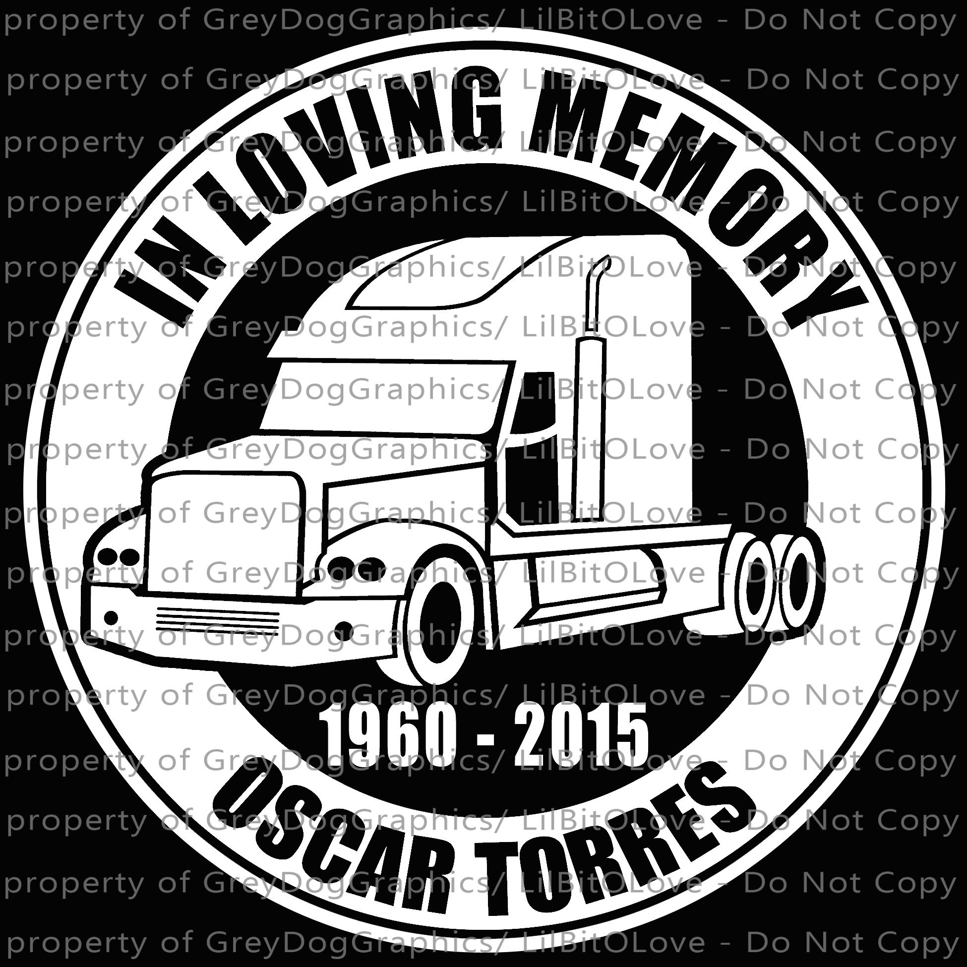 In Memory Semi Truck Driver Vinyl Decal Sticker Personalize | Etsy