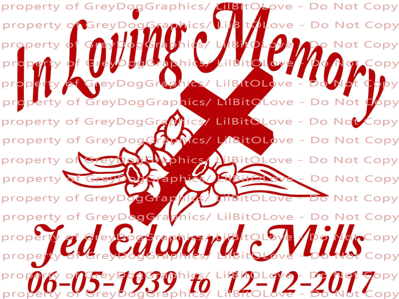 In Loving Memory Cross and Daffodils Christian Vinyl Decal - Etsy