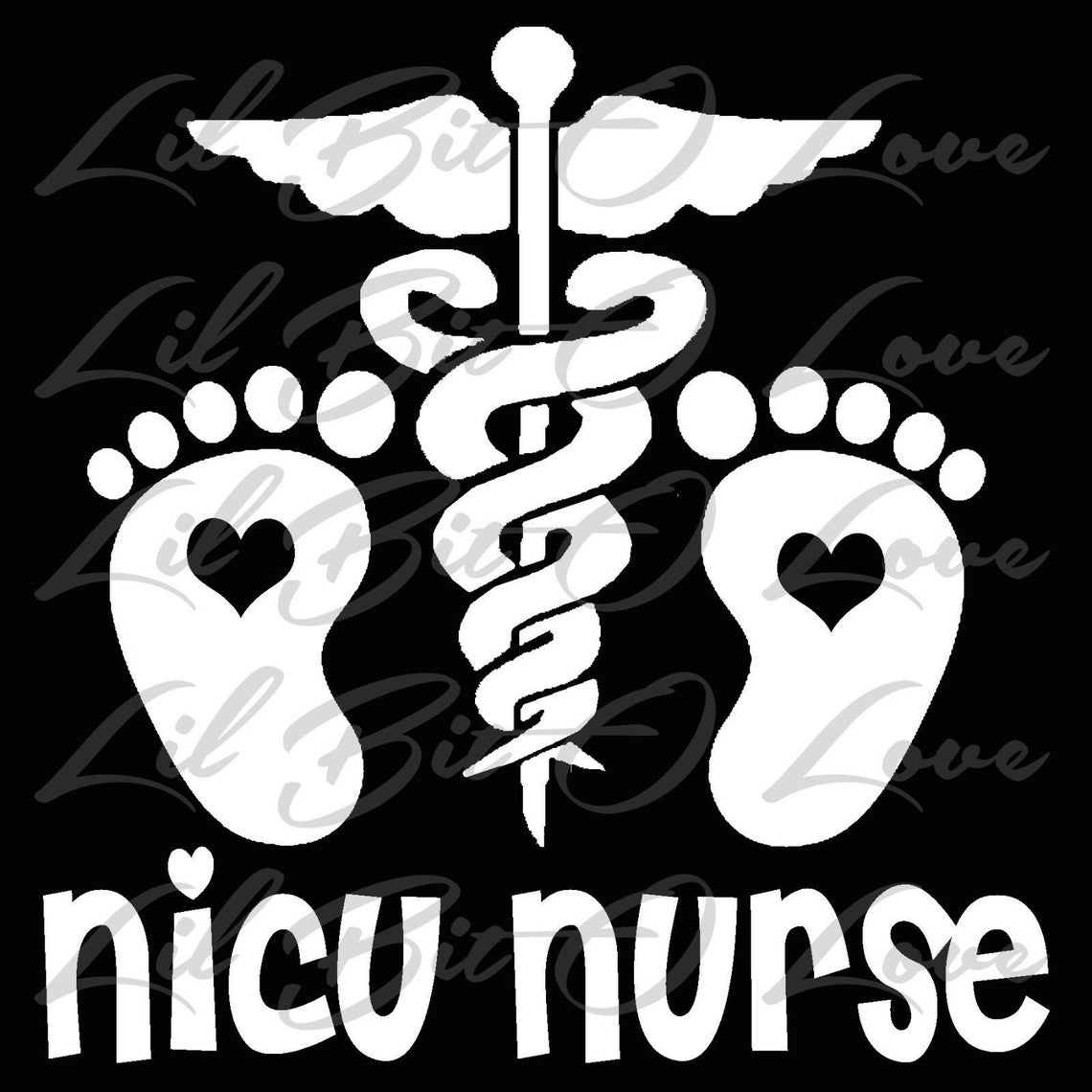NICU Nurse Vinyl Decal Sticker Nursing Babies Baby Pink and - Etsy