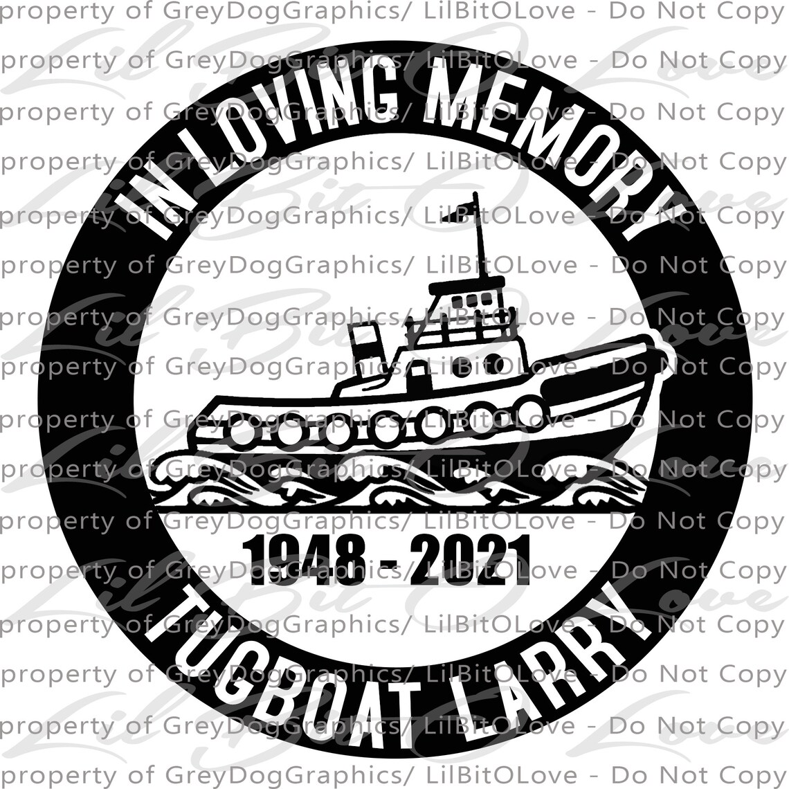 In Memory With Tugboat Tug Boat Captain Crew Vinyl Decal | Etsy