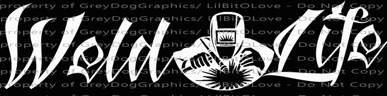 Weld Life Script Vinyl Decal With Welder in the Center Welding Sticker ...