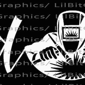 Weld Life Script Vinyl Decal With Welder in the Center Welding Sticker ...