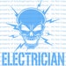 Electric Electrician Skull Lightning Bolts Vinyl Decal Sticker ...
