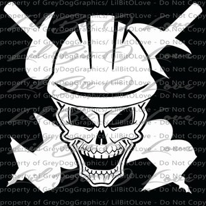 Drilling Skull Well Driller Drill Construction Vinyl Decal Sticker ...