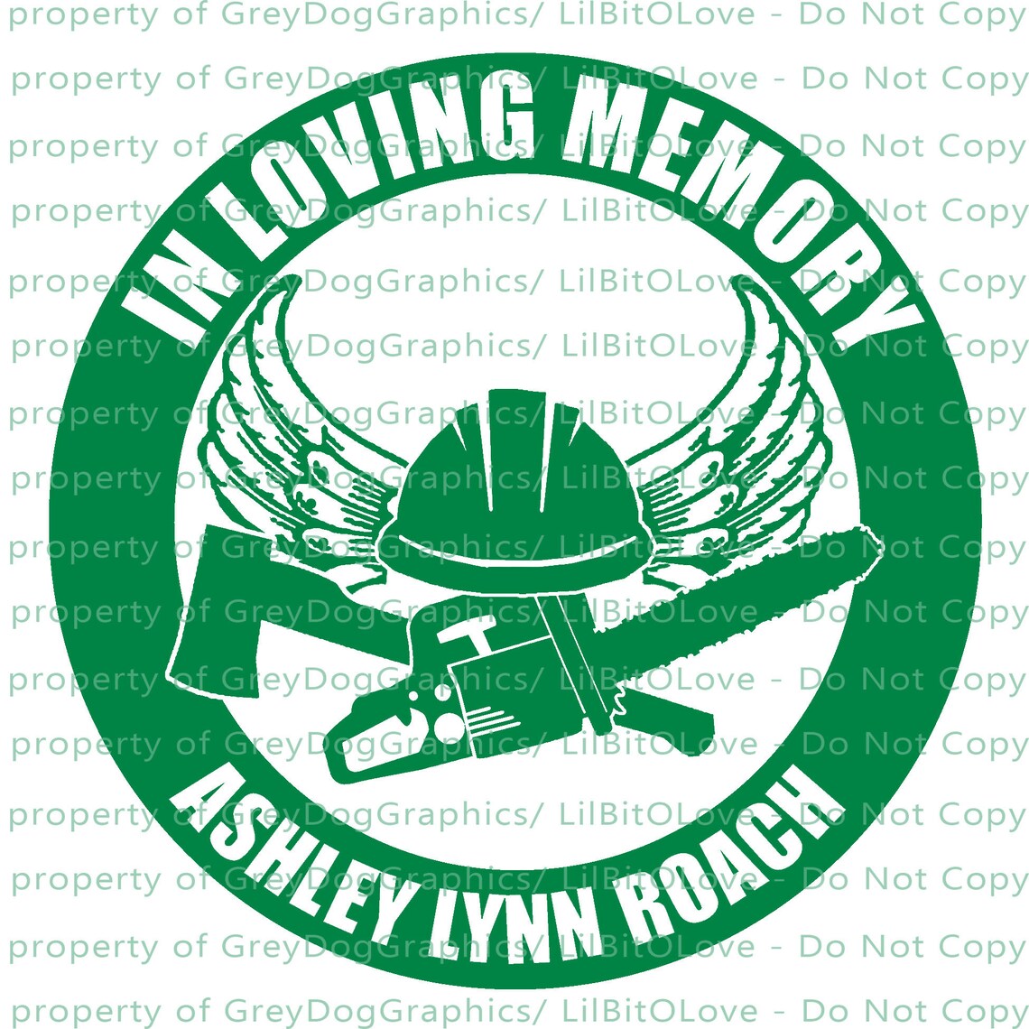 In Memory With Logger Logging Chainsaw Axe Vinyl Decal Sticker ...