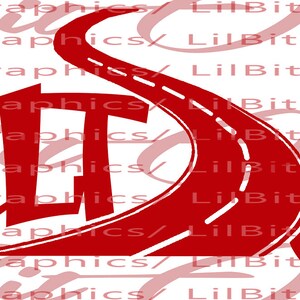 Asphalt Junky Vinyl Decal Road Construction With Road in the Center ...