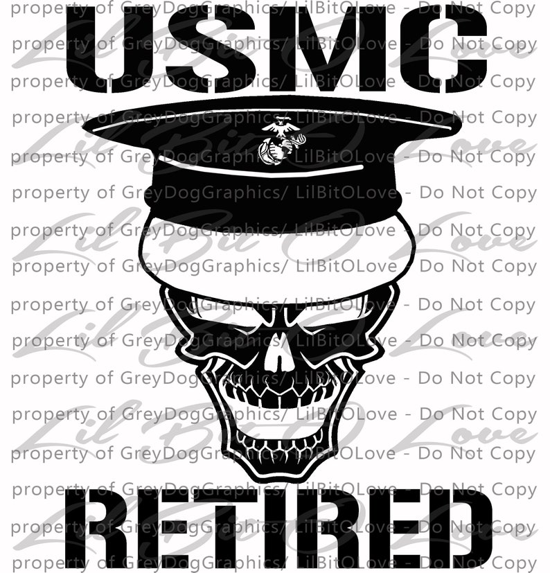 USMC Skull Marine Corps Retired Vinyl Decal Sticker United - Etsy