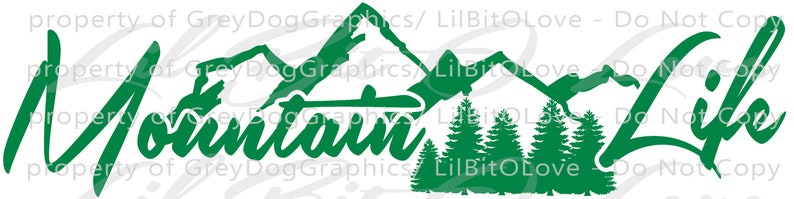 Pine Tree Mountain Life Vinyl Decal Sticker Mountains - Etsy