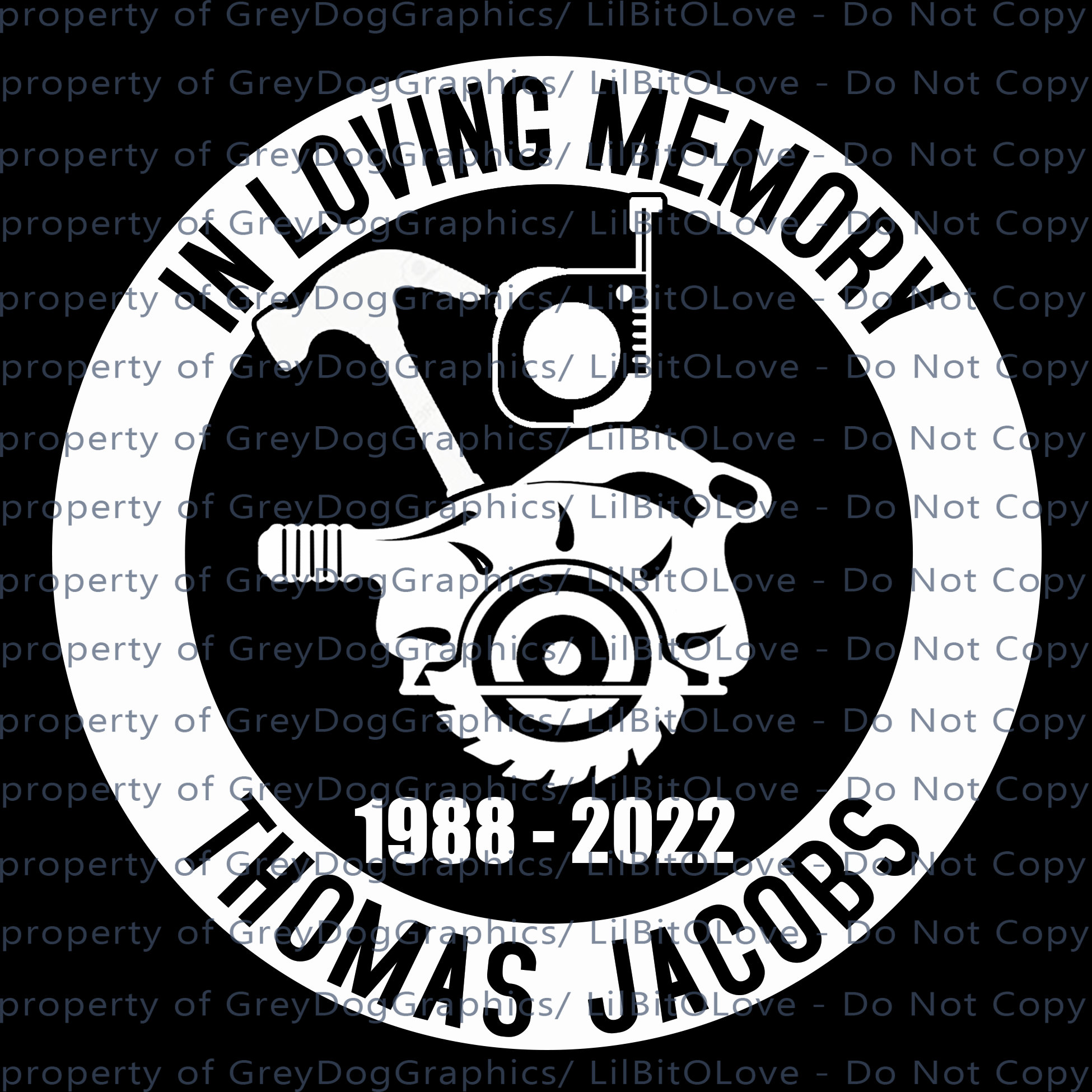 In Memory With Carpenter Vinyl Decal Sticker Measuring Tape - Etsy