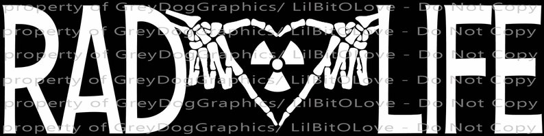 Rad Life Vinyl Decal Sticker Rad Tech Radiology Xray Hands - Etsy