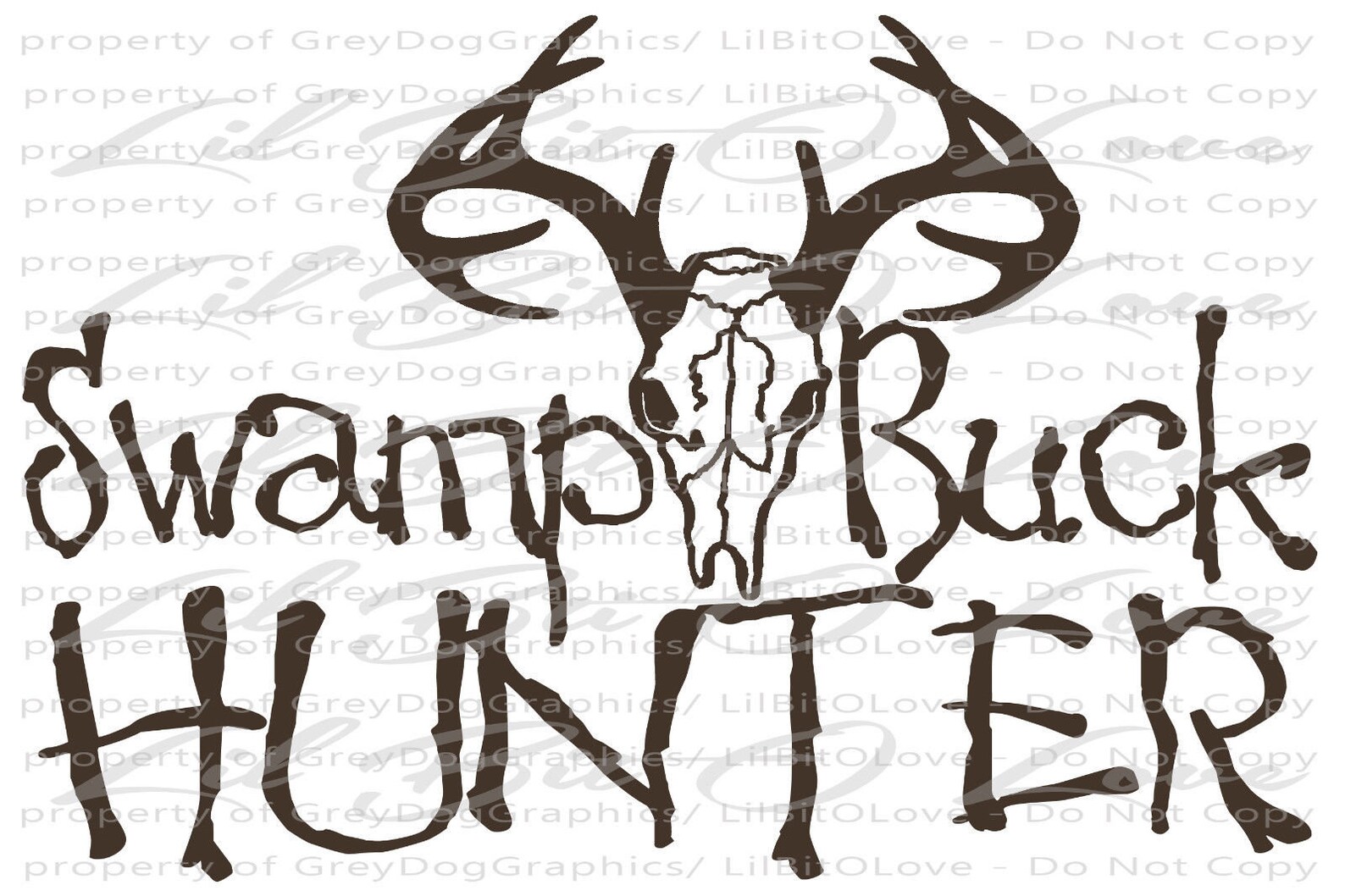Swamp Buck Hunter Stacked Vinyl Decal Sticker Hunting Buck | Etsy