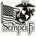 USMC Semper Fi Flag EGA Marines United States Marine Corps Semper ...