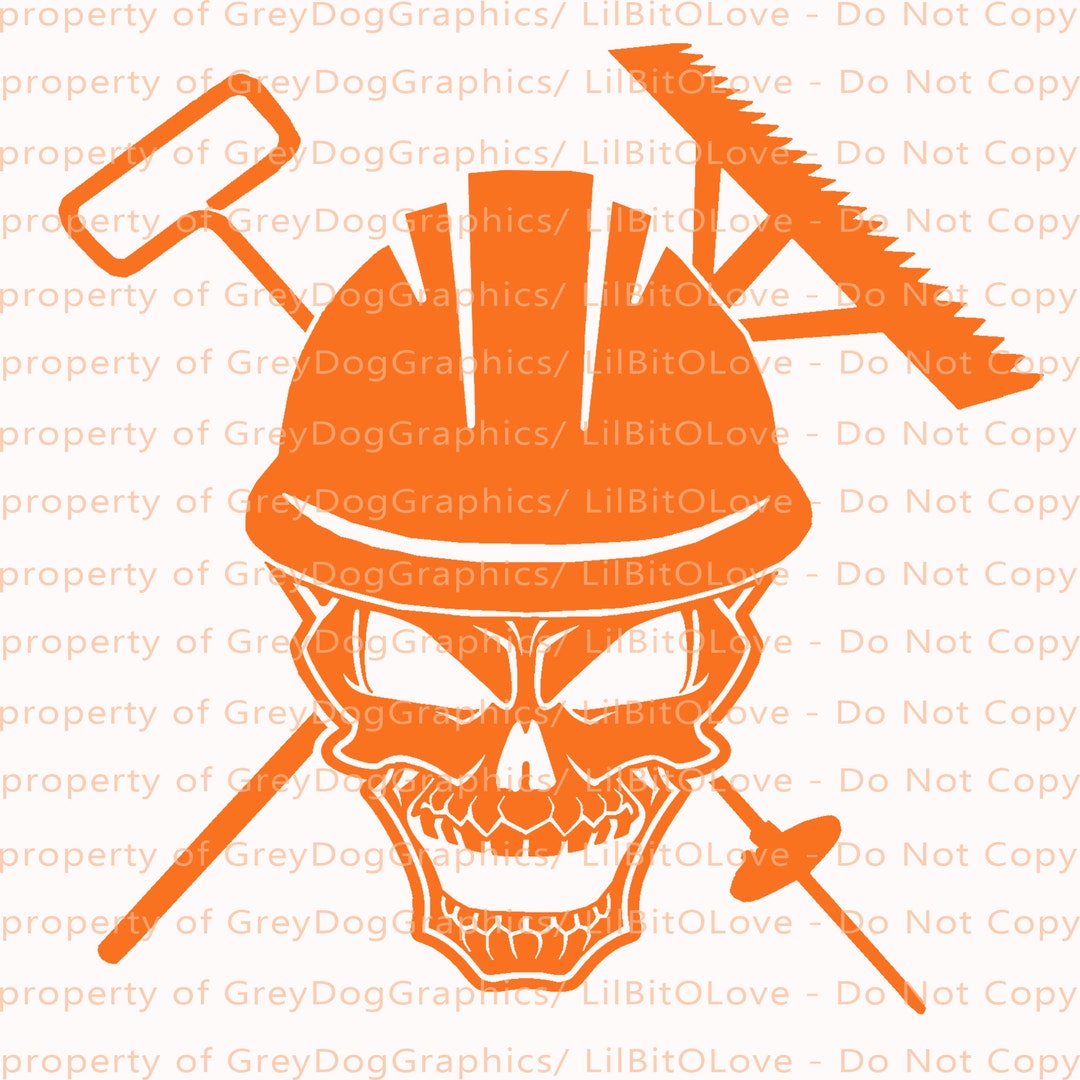 Asphalt Skull Design A Vinyl Decal Depth Gauge & Lute Rake Road Sticker ...