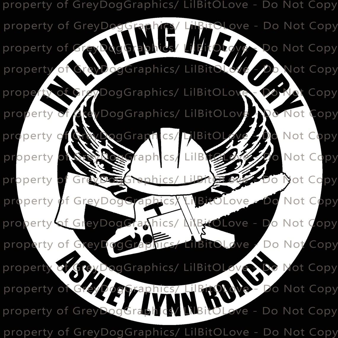 In Memory with Logger Logging Chainsaw Axe Vinyl Decal Sticker | Etsy