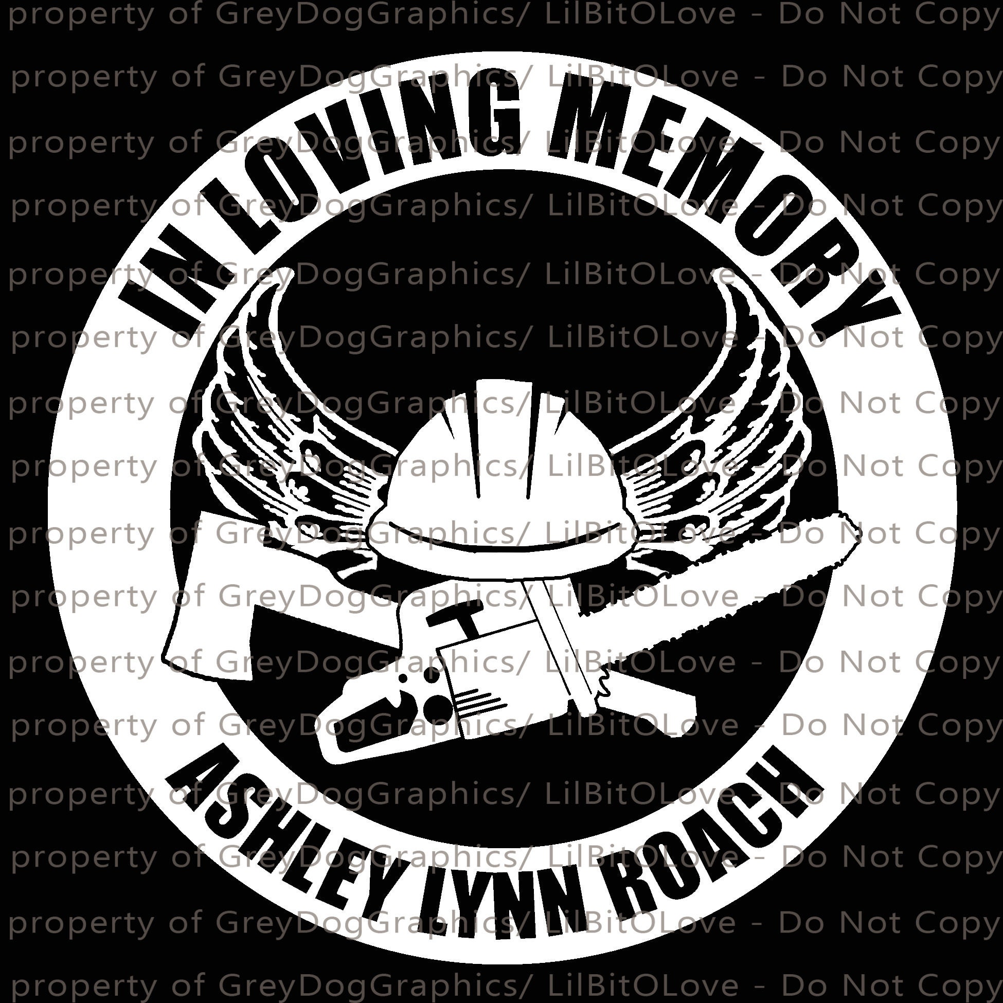 In Memory With Logger Logging Chainsaw Axe Vinyl Decal Sticker ...