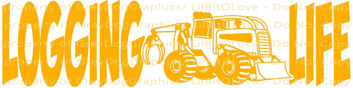 Logging Life Vinyl Decal Sticker With Skidder Script Logger | Etsy