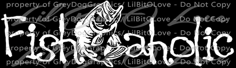 Fishaholic Bass Vinyl Decal Sticker Fishing Fish Fisherman - Etsy