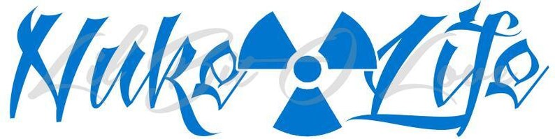 Nuke Life Vinyl Decal Nuclear Sticker Power Plant Radiation - Etsy