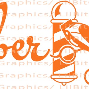 Barber Life Vinyl Decal Barber Pole Scissors Clippers Sticker Shop ...