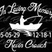 In Loving Memory Fisherman in Boat Vinyl Decal Name Dates - Etsy