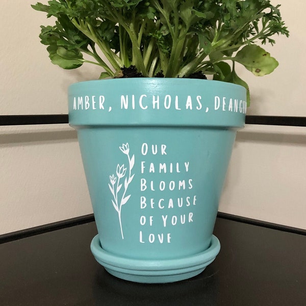 Large Flower Pot Personalized - Etsy