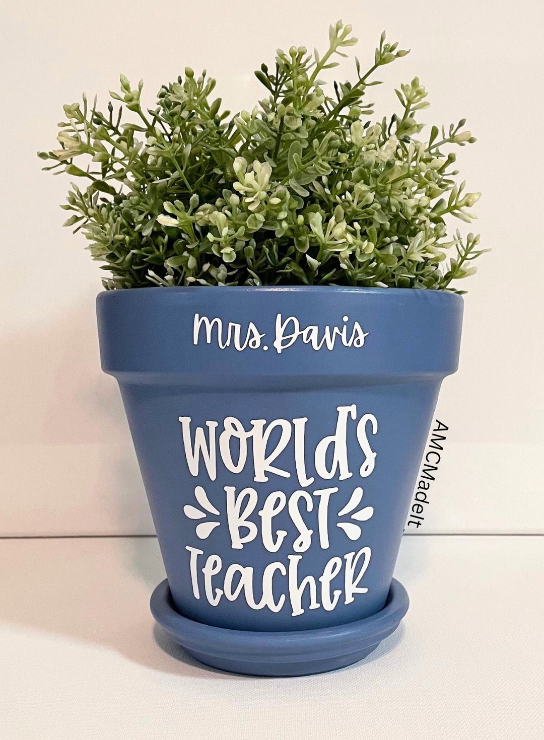 World's Best Teacher | Custom Flower Pot | Personalized Teacher Planter ...