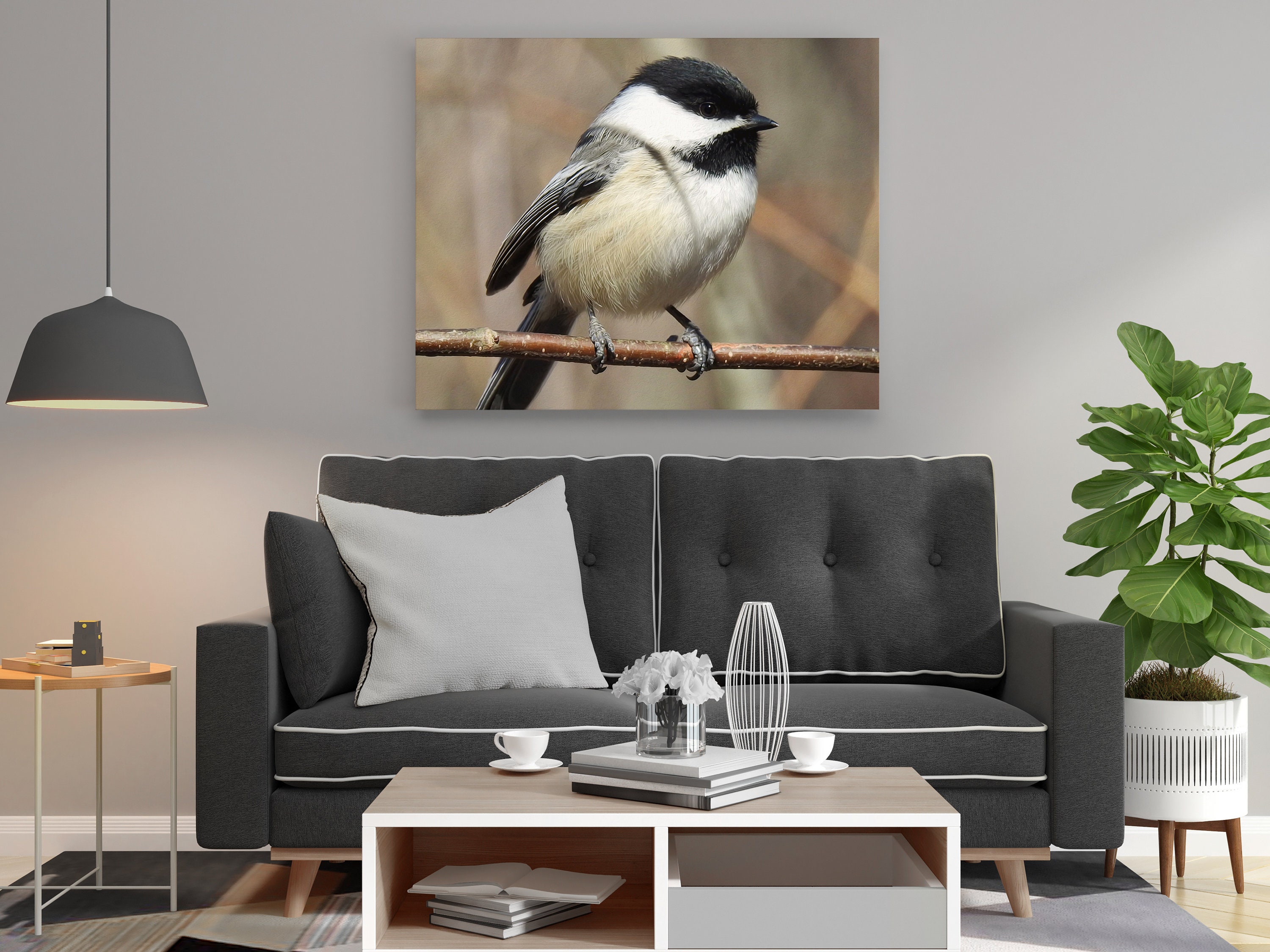 Black-capped Chickadee, Chickadee Print, Bird Painting, Nursery Room ...
